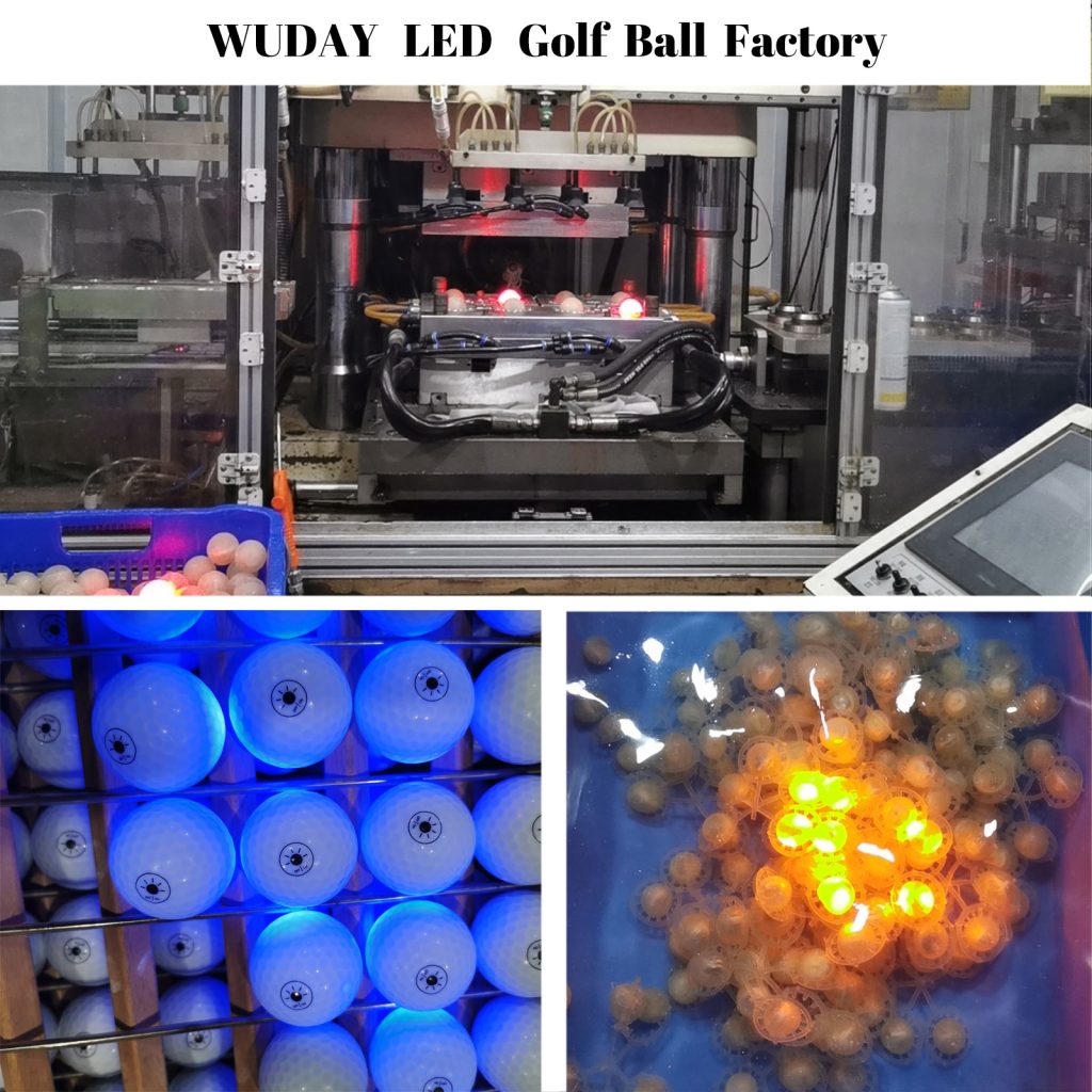 Light controlled golf LED balls